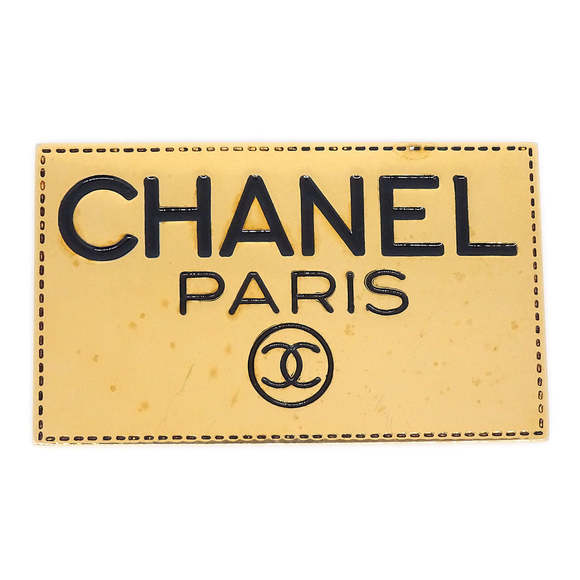 CHANEL | Jewelry | Chanel Plate Brooch Gold 2886 | Poshmark